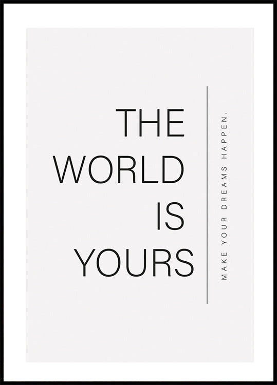 De wereld is van jou poster | Posterbox