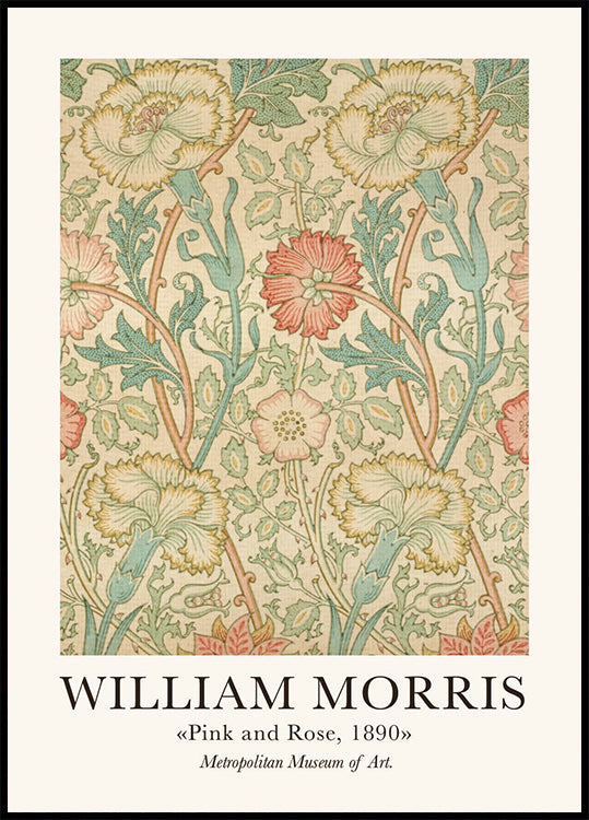 William Morris Roze en Rozen Poster | Posterbox